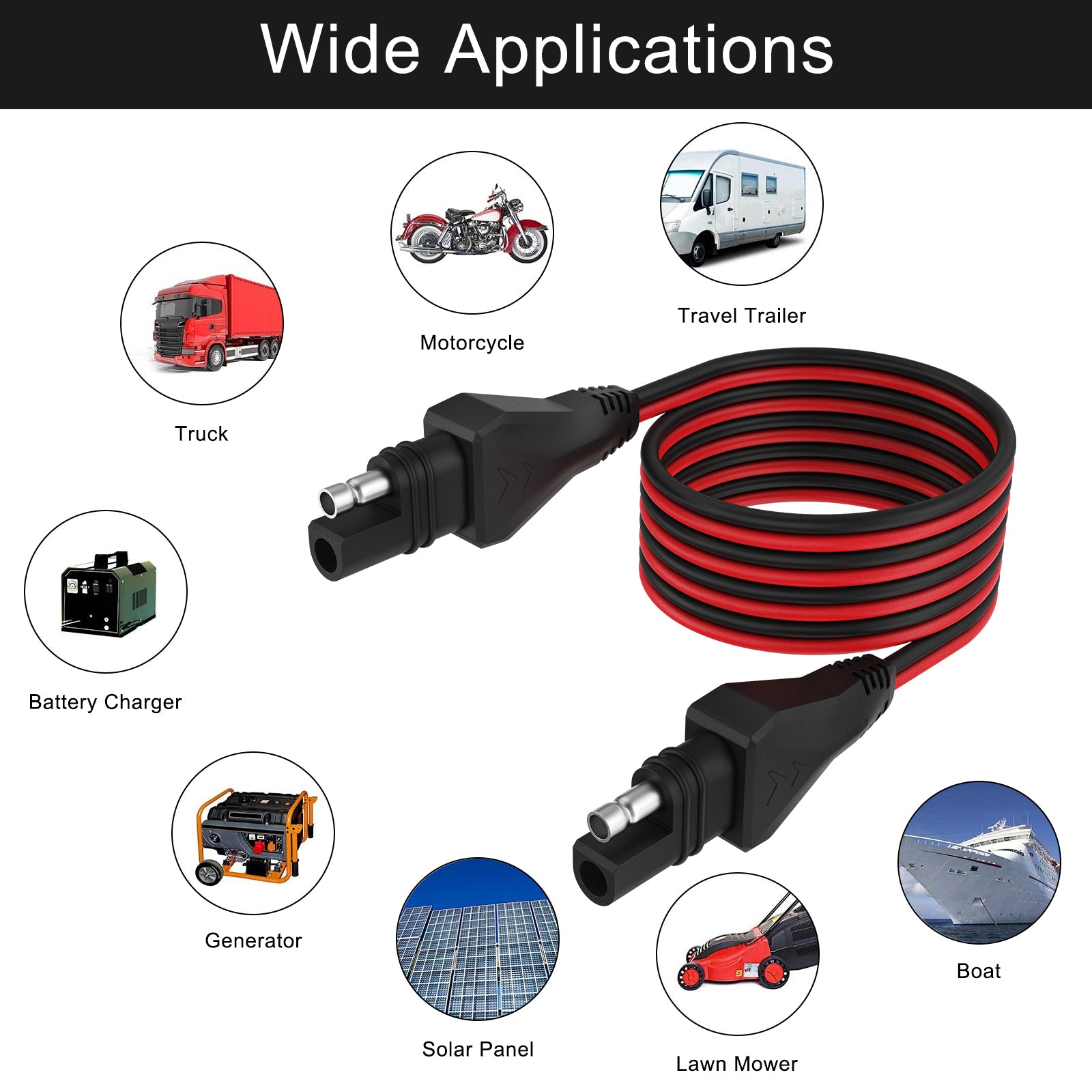 SAE-SAE Extension Cable-16ft – SUNER POWER