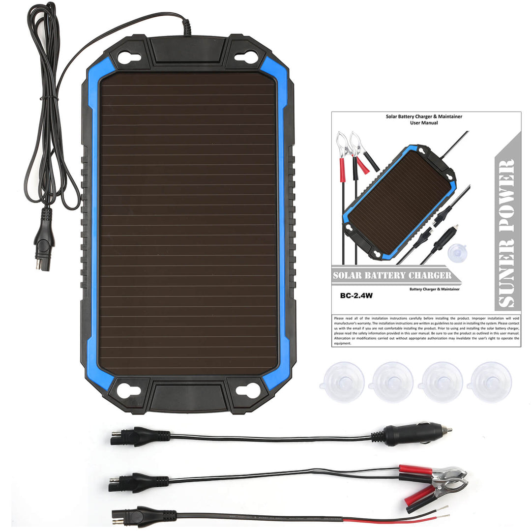 BC-2.4W Solar Battery Trickle Charger/Maintainer – SUNER POWER